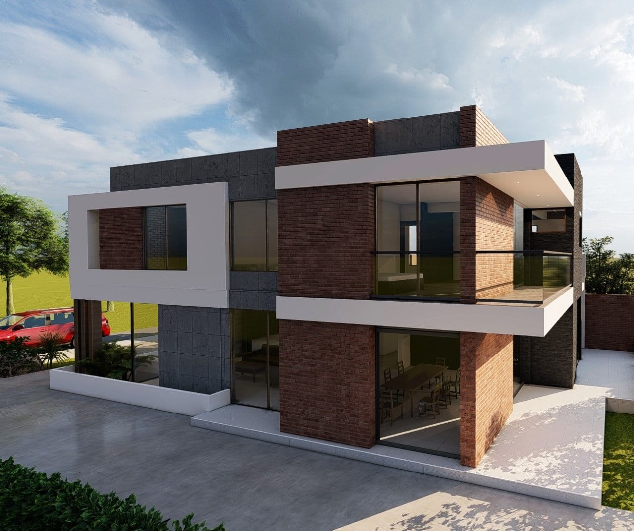 Modelo Valencia – Plano de Vivienda Familiar Moderna de 2 Pisos, 3 ...